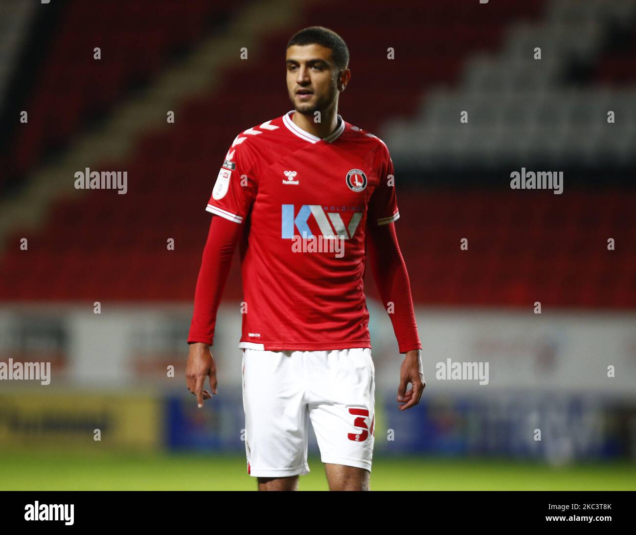 Charlton Athletic's Wassim Aouachria during Papa John's Trophy ...