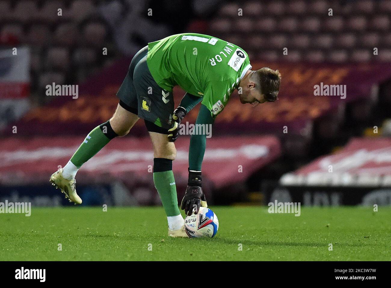 Oldham Athletic's Ian Lawlor in action during the EFL Trophy match ...