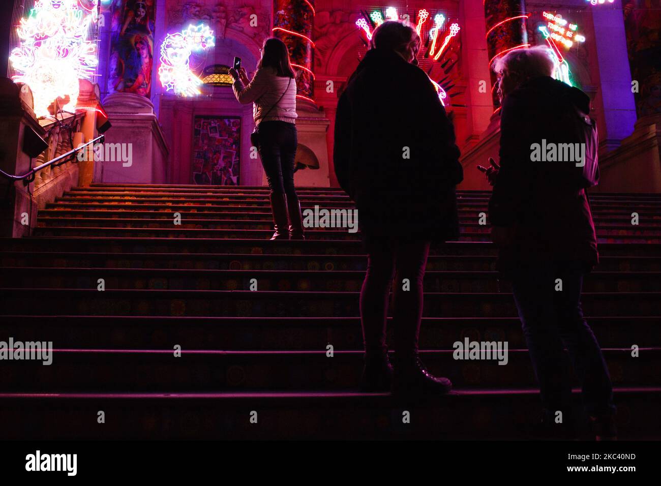 Neon light installation 'Remembering A Brave New World', by British ...