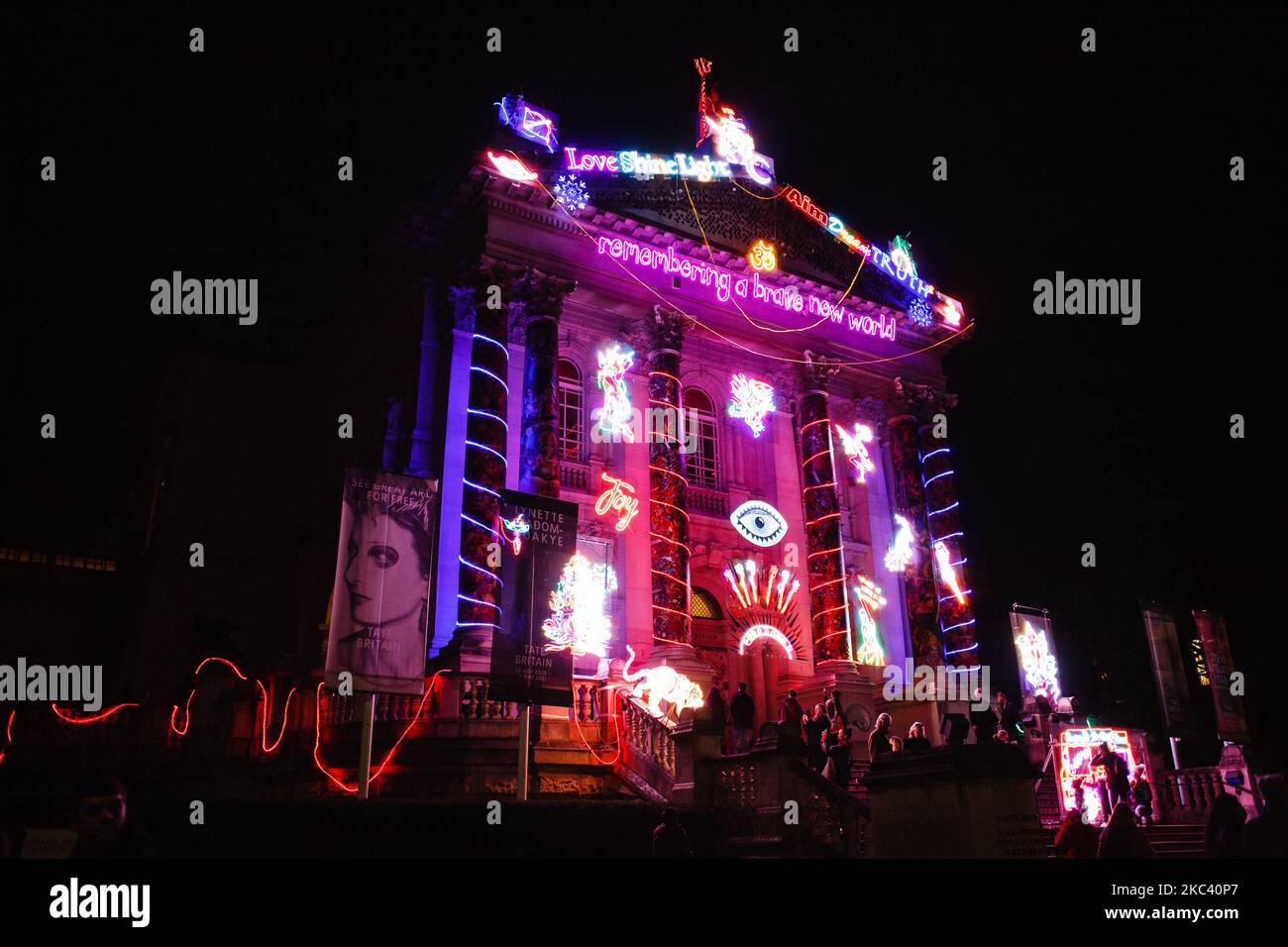 Neon light installation 'Remembering A Brave New World', by British ...
