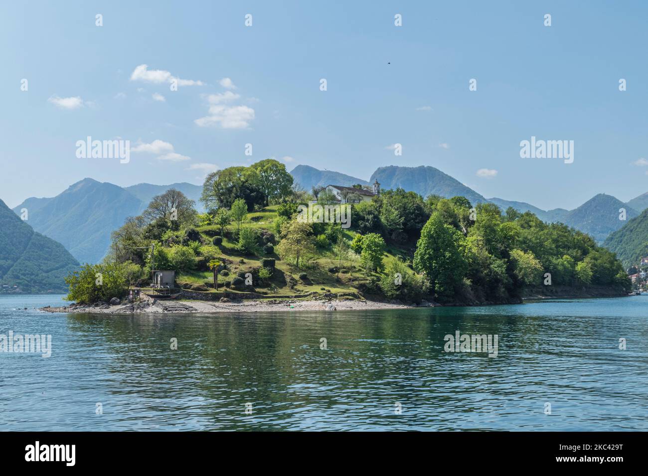 The Comacina Island in the Lake Como Stock Photo - Alamy