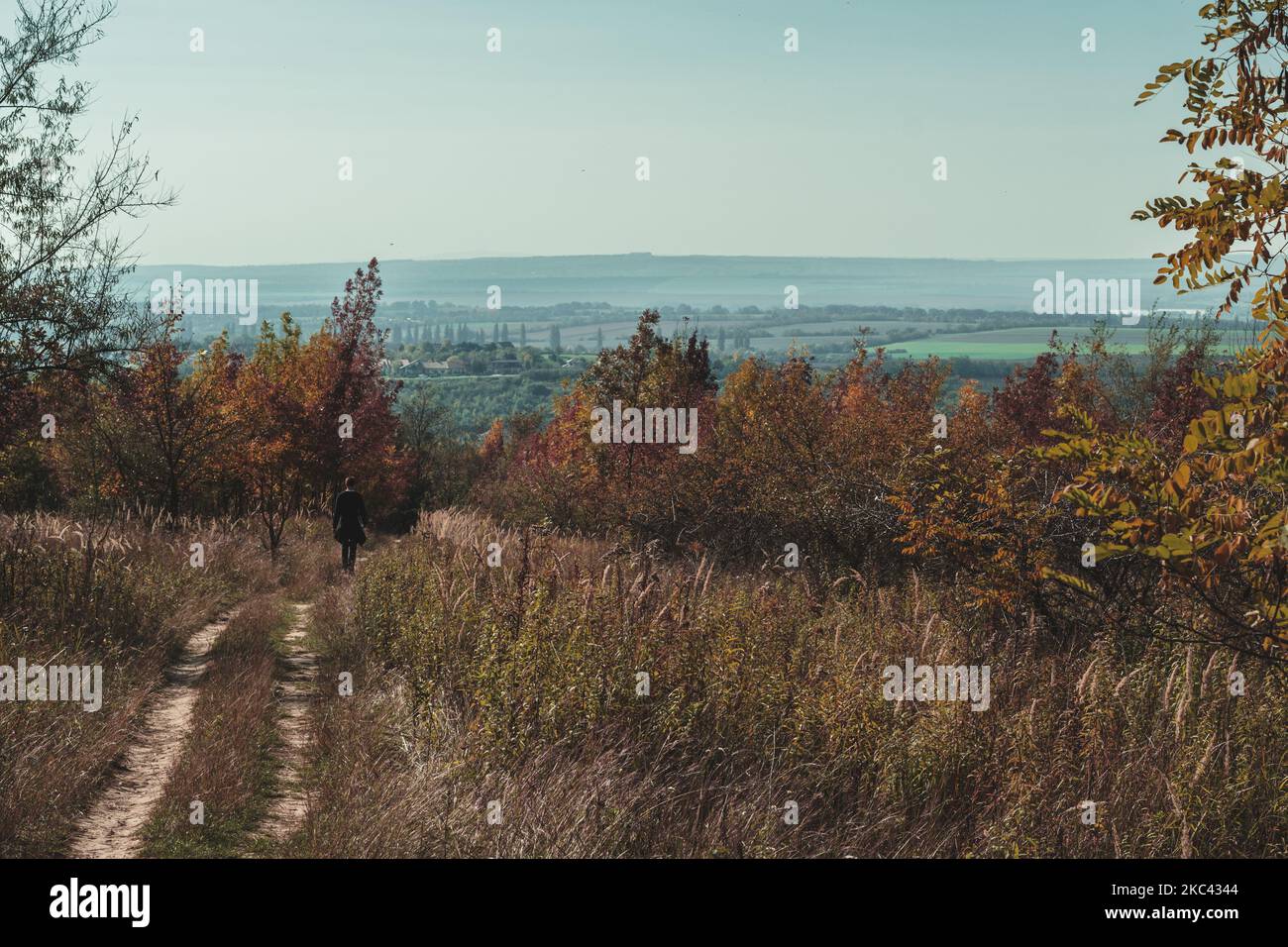 A view from a small mountain during a hike Stock Photo - Alamy