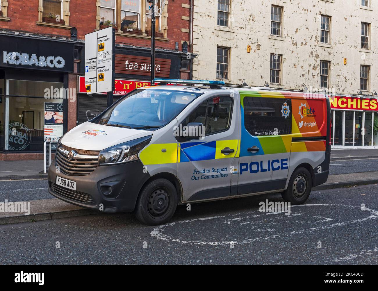 Police vehicle sporting inclusive livery in Newcastle upon Tyne, UK ...