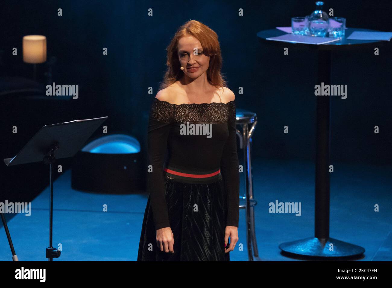 Actress Cristina Castano during her performance on ESCENAS DEL JAZZ at ...