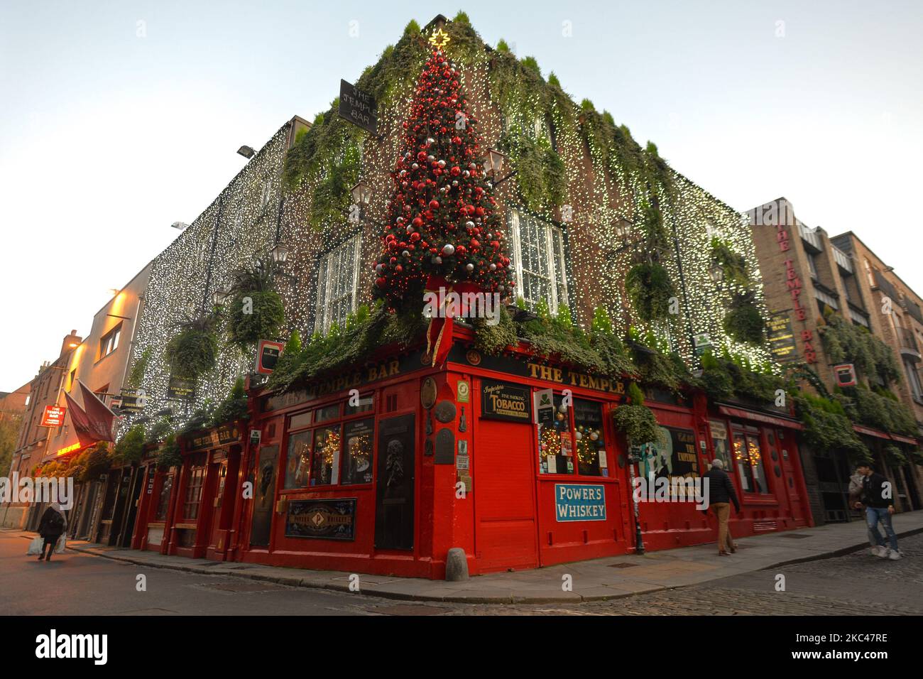 A general view of closed The Temple Bar pub in Dublin city center. On ...