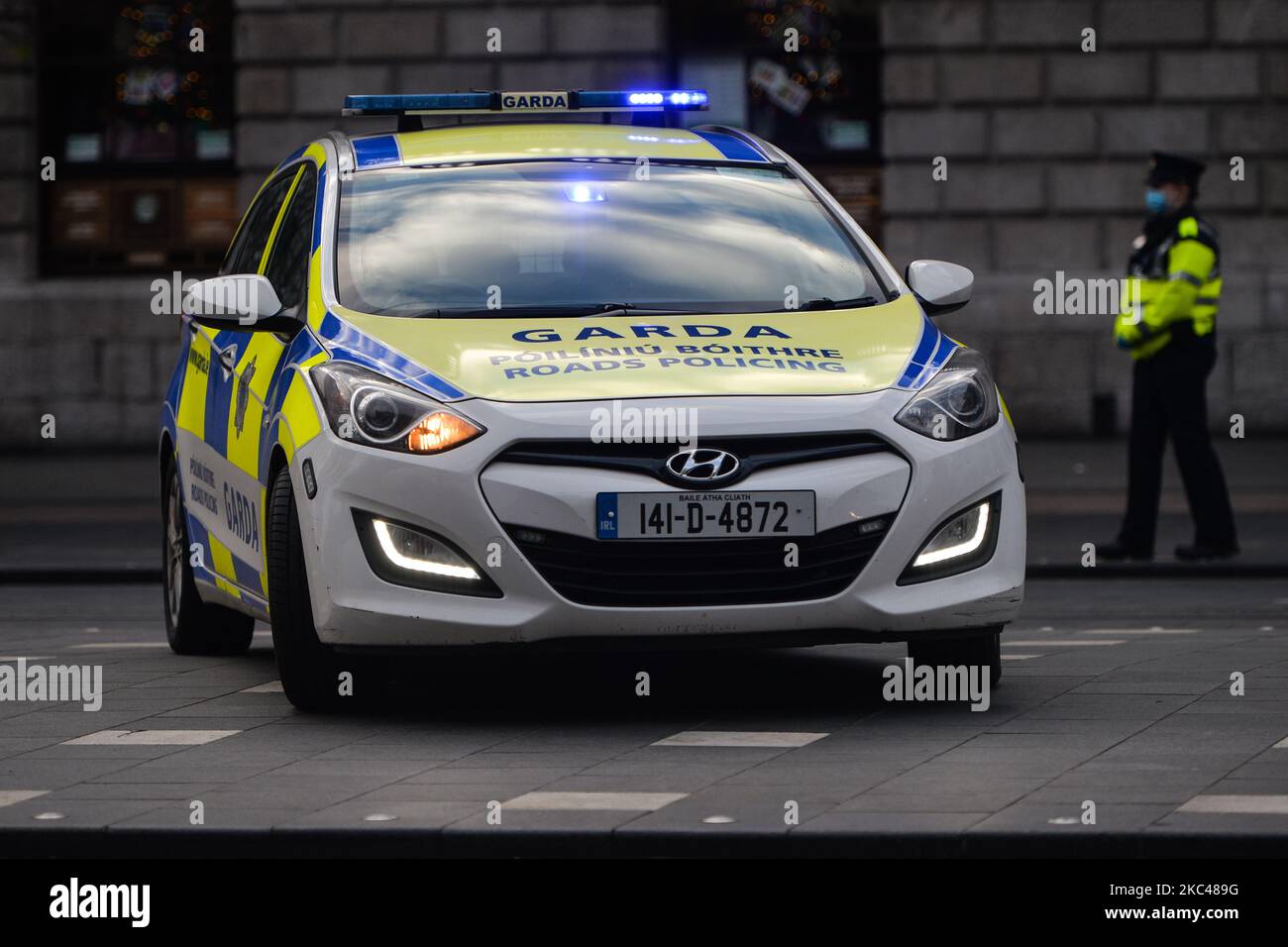 The Garda (Irish Police) checkpoint near the General Post Office on O ...