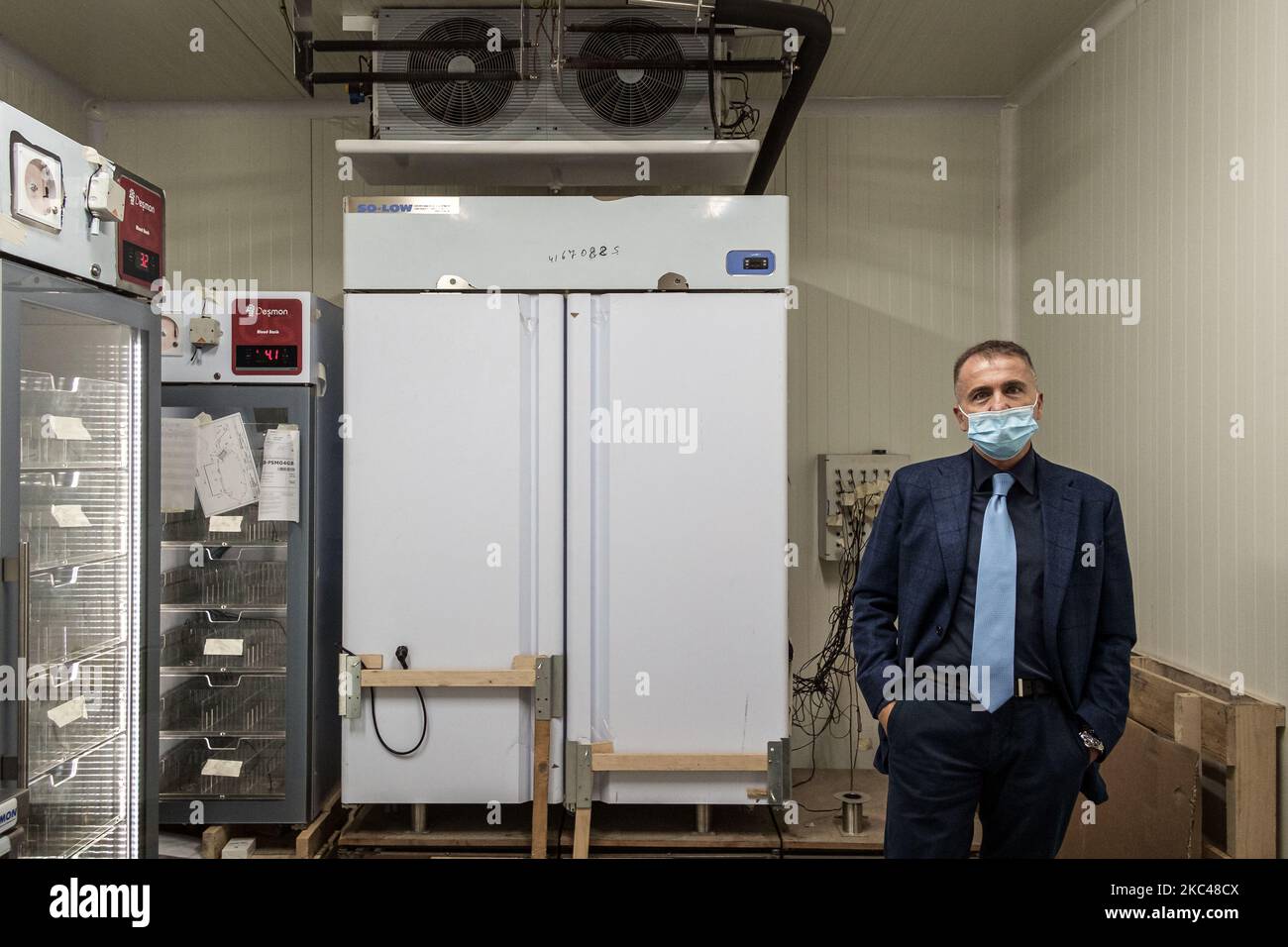 C.E.O. President Corrado De Santis of the Italian company Desmon inside ...