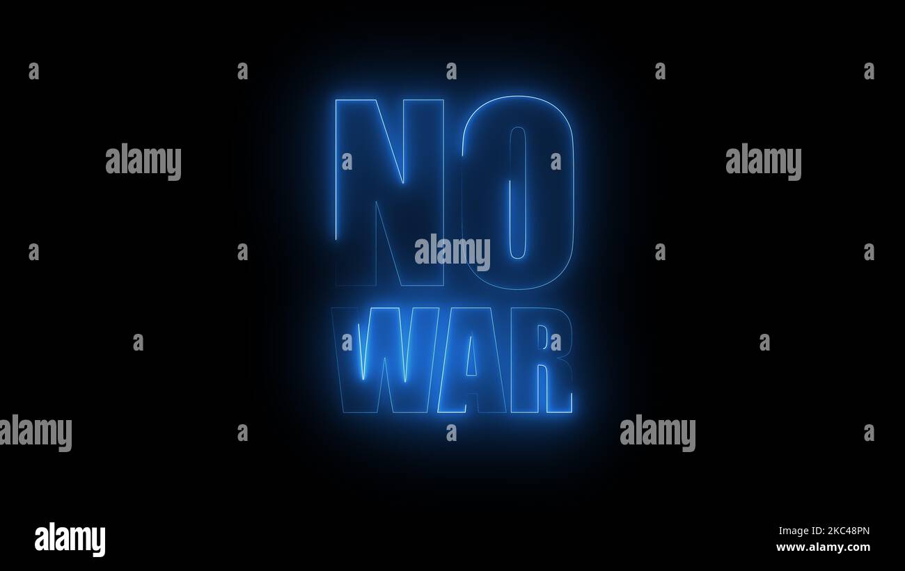 No war text. Computer generated 3d render Stock Photo - Alamy