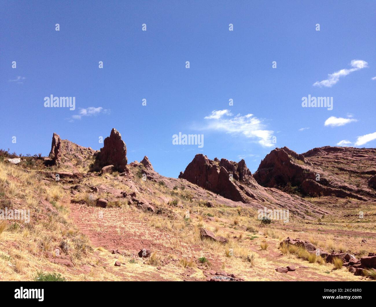 A scenery of cliffs in the desert in Peru Stock Photo - Alamy