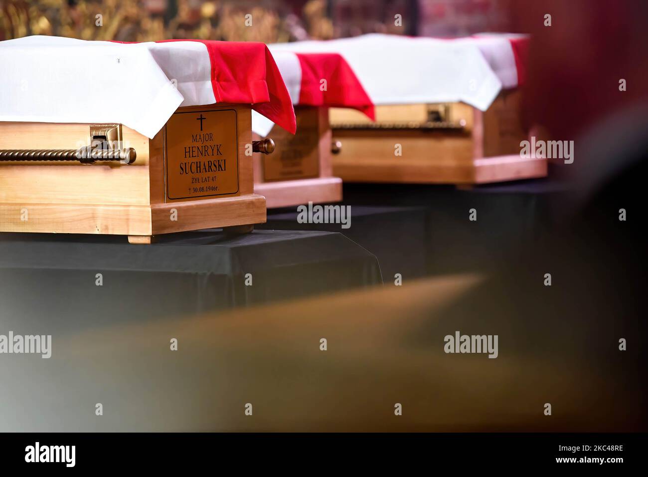 Gdansk, Poland. 04th Nov, 2022. Coffins with the bodies of Westerplatte ...