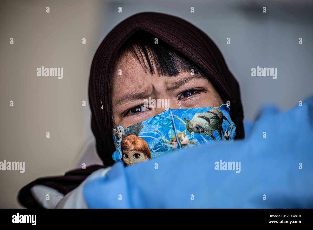A child cry after received the vaccine injection.. Public Health Cinere ...
