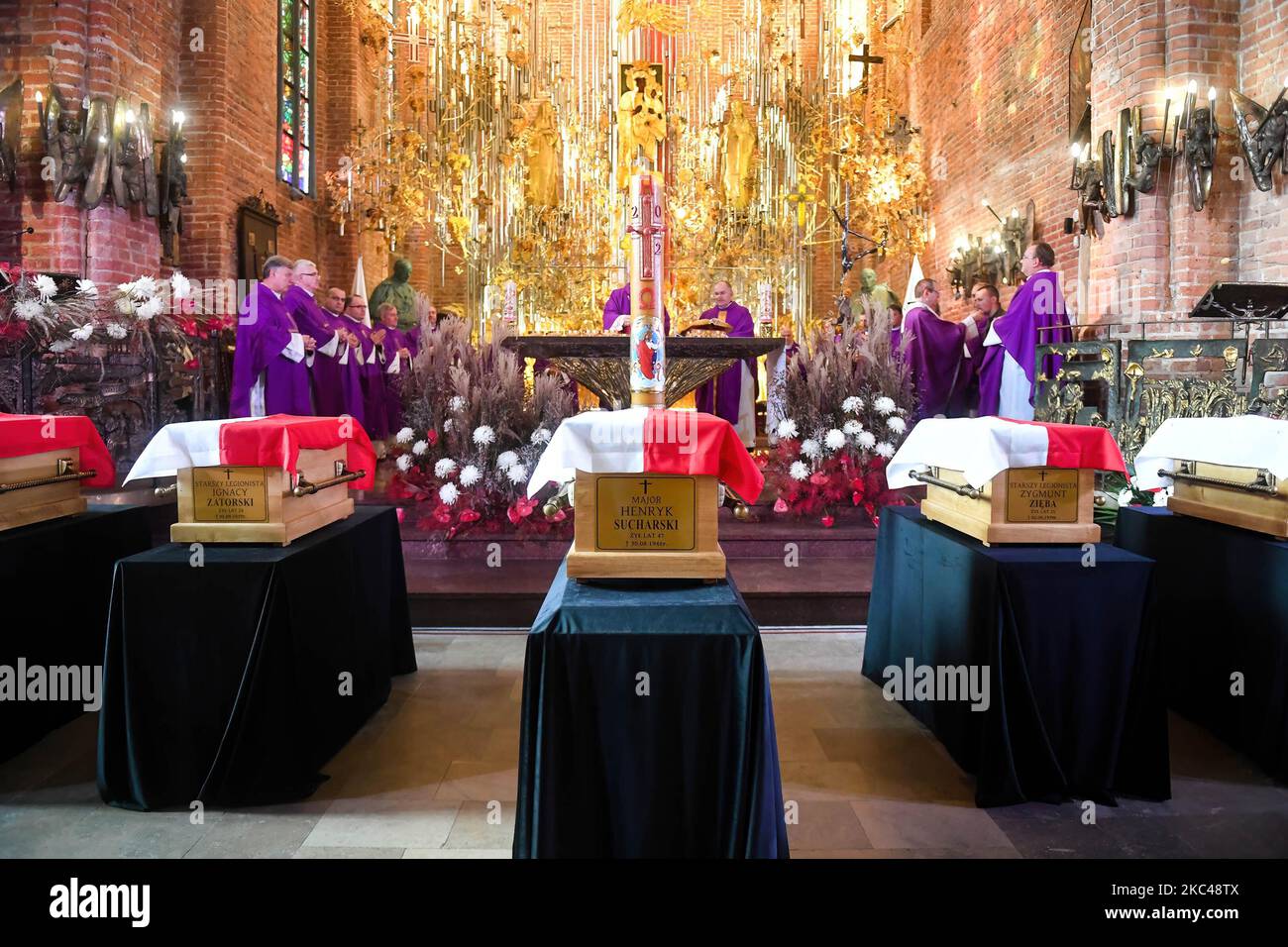 Gdansk, Poland. 04th Nov, 2022. Coffins with the bodies of Westerplatte ...