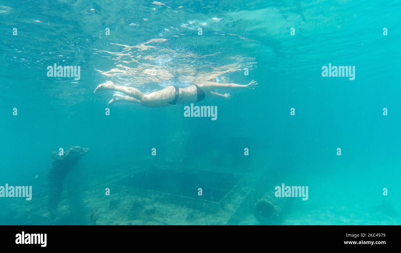 Underwater photo beautiful woman in hi-res stock photography and images ...