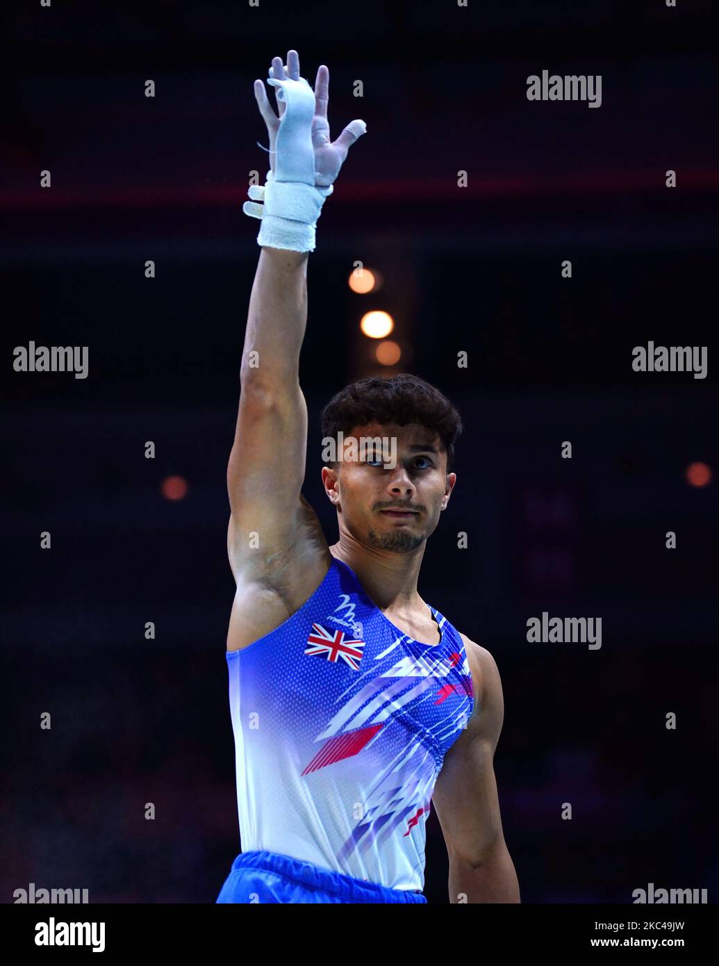 Great Britain's Jake Jarman after competing in the Men's Rings event ...