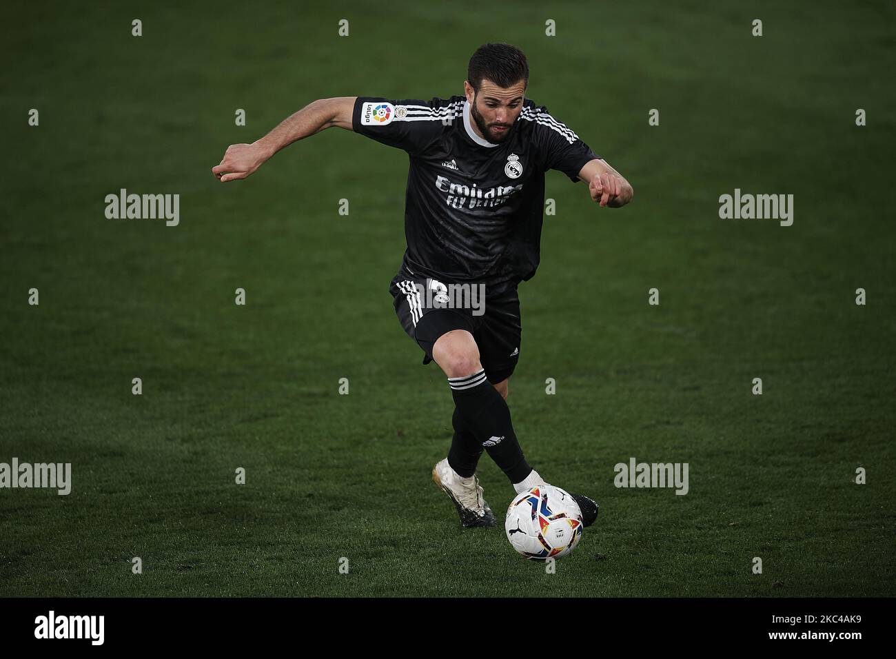 Nacho Fernandez of Real Madrid in action during the La Liga Santader ...