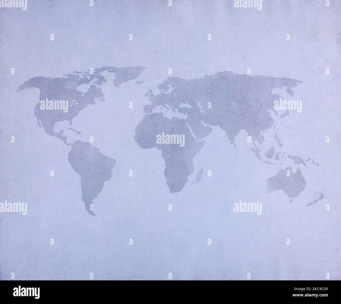 World map on a weathered and aged paper. High resolution full frame ...