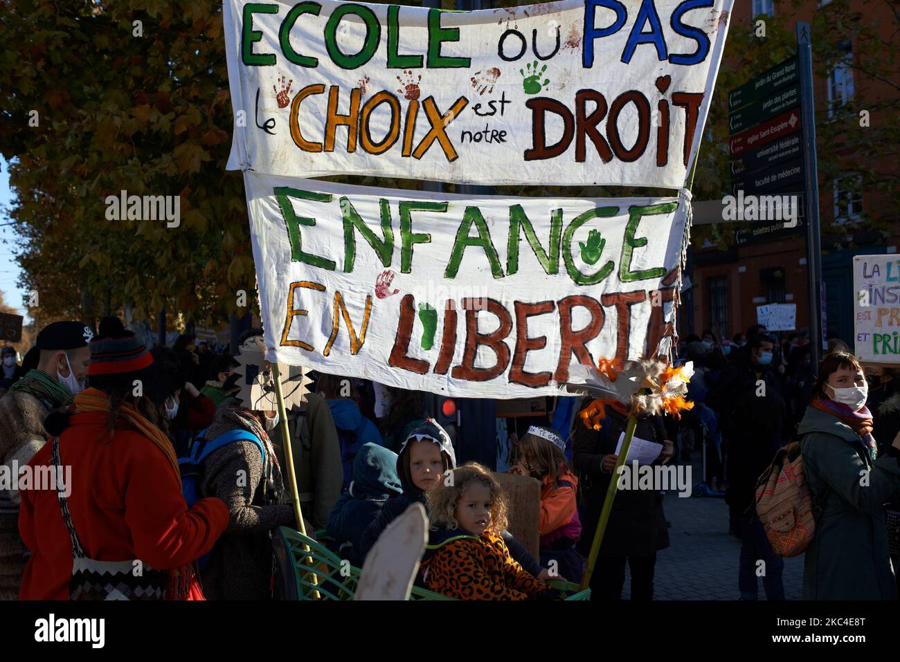 School choice protest hi-res stock photography and images - Alamy