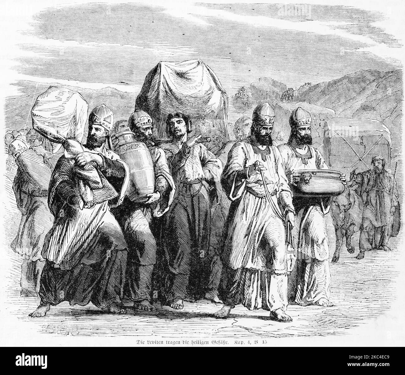 Levites carrying the holy items, die Leviten tragen die heiligen Gefäße ...