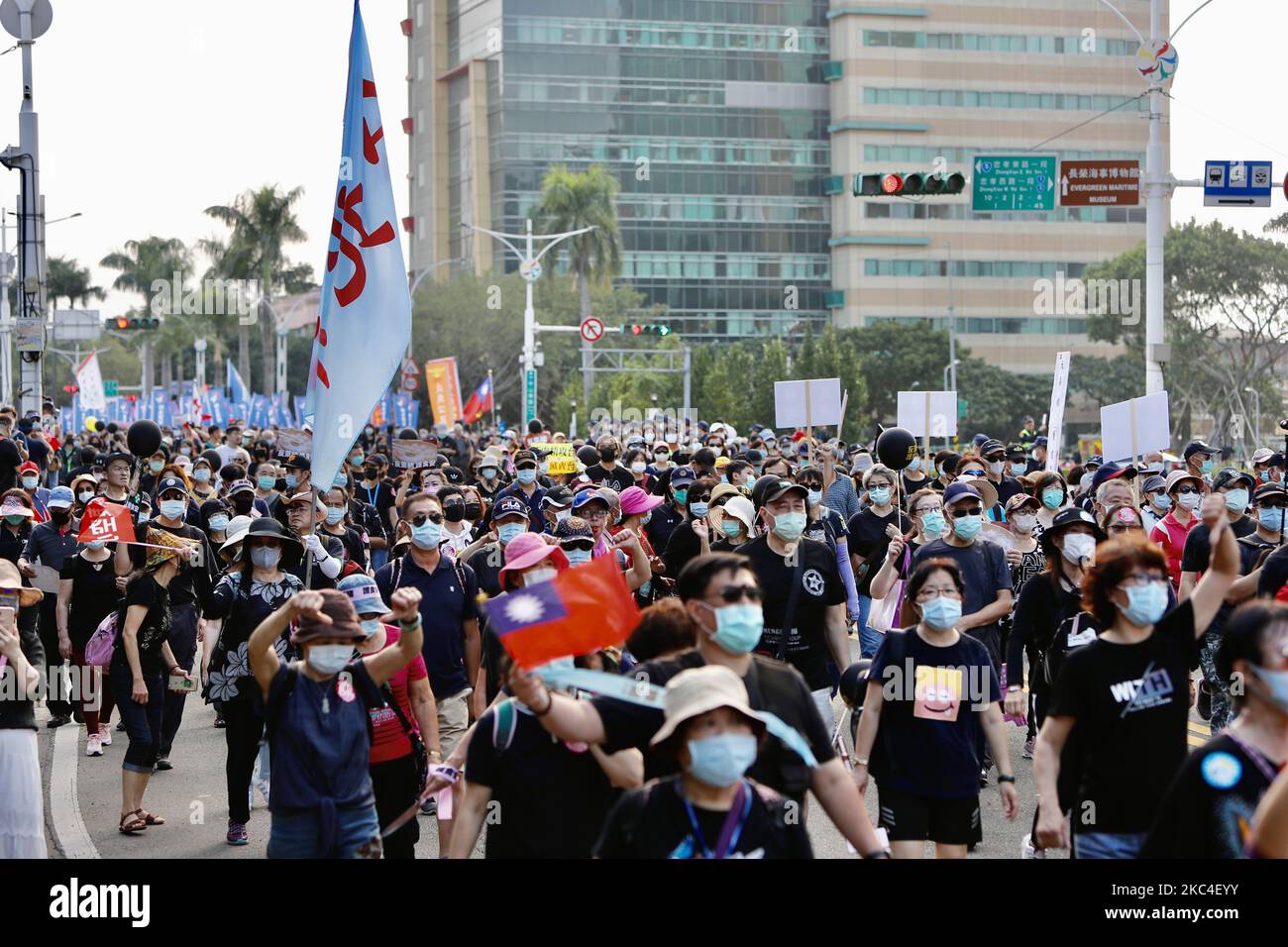 Tens of thousands of protesters including the opposition party ...