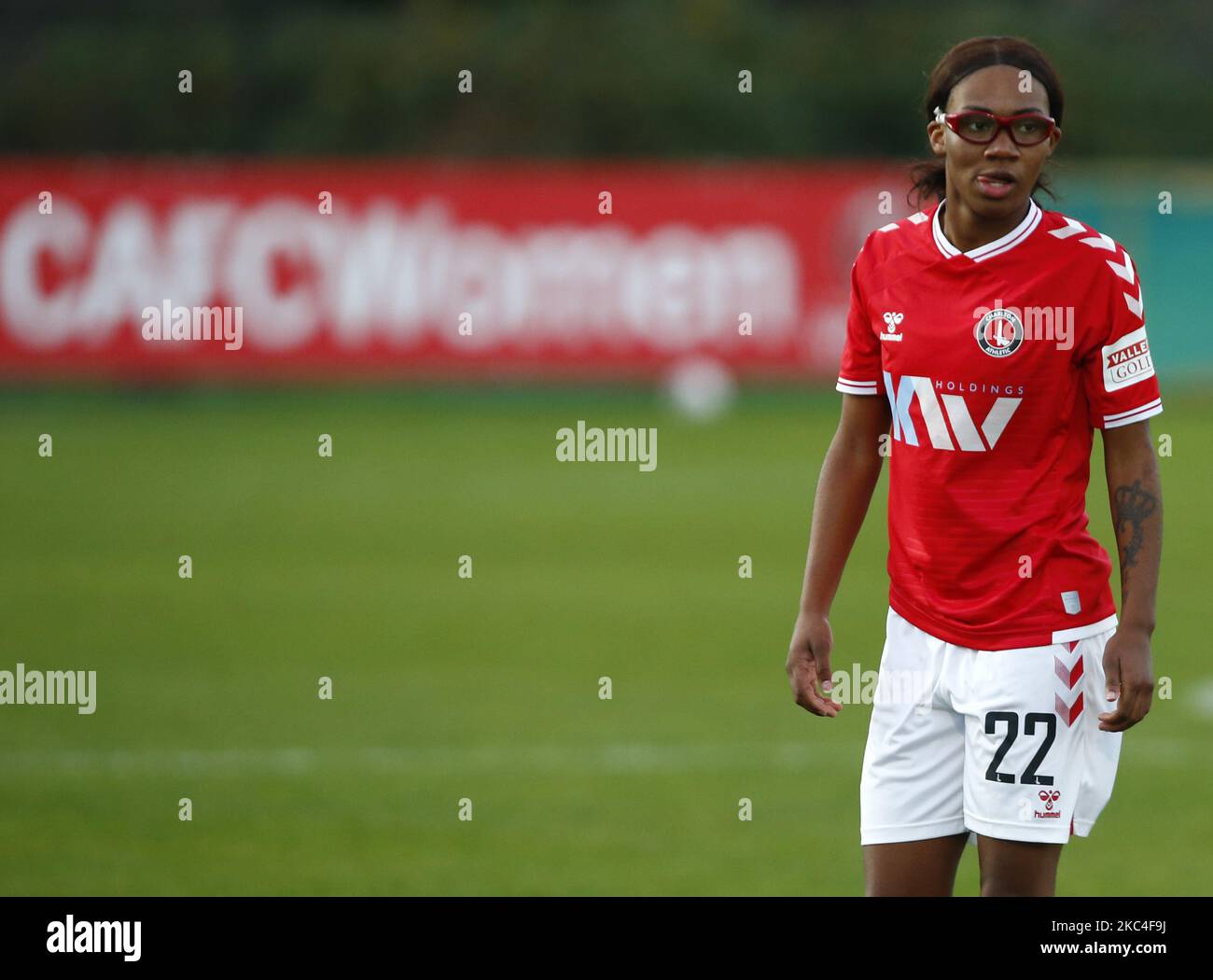 Shauna Vassell of Charlton Athletic Women during FA Women's ...