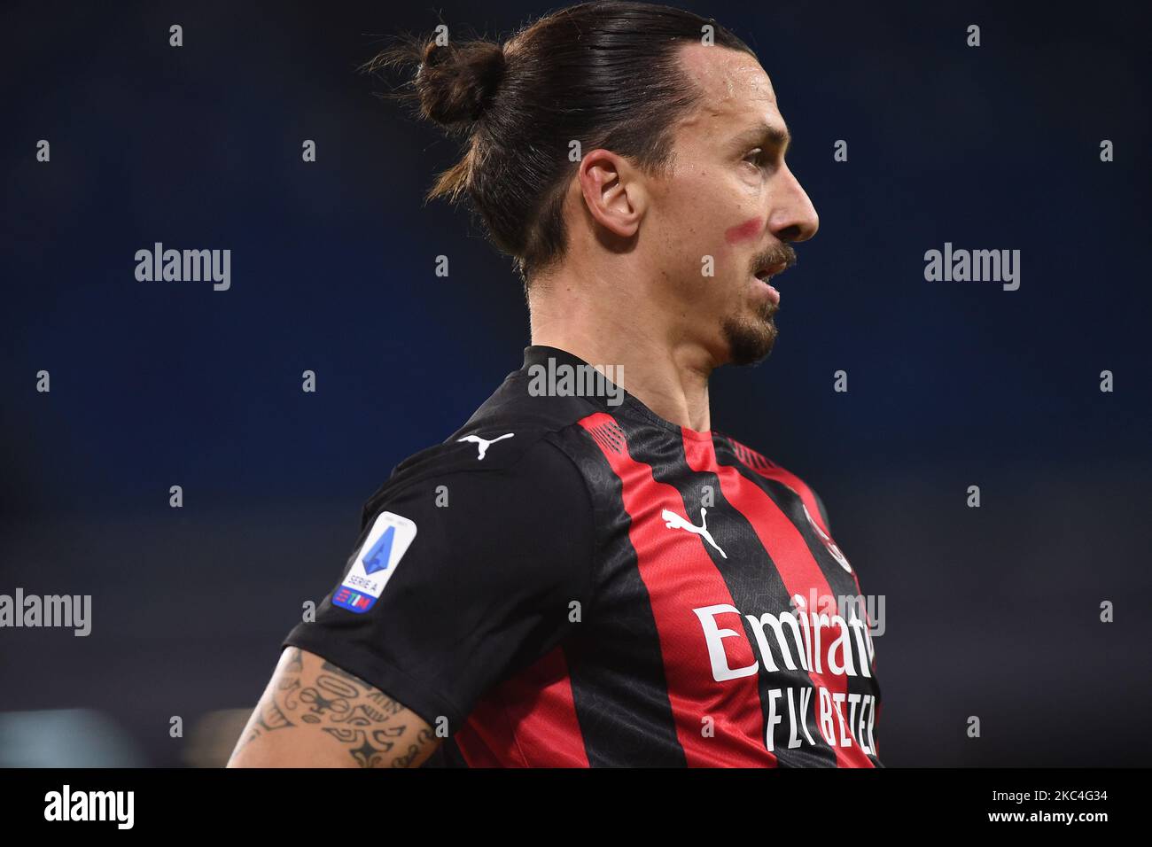 Zlatan Ibrahimovic of AC Milan during the Serie A match between SSC ...