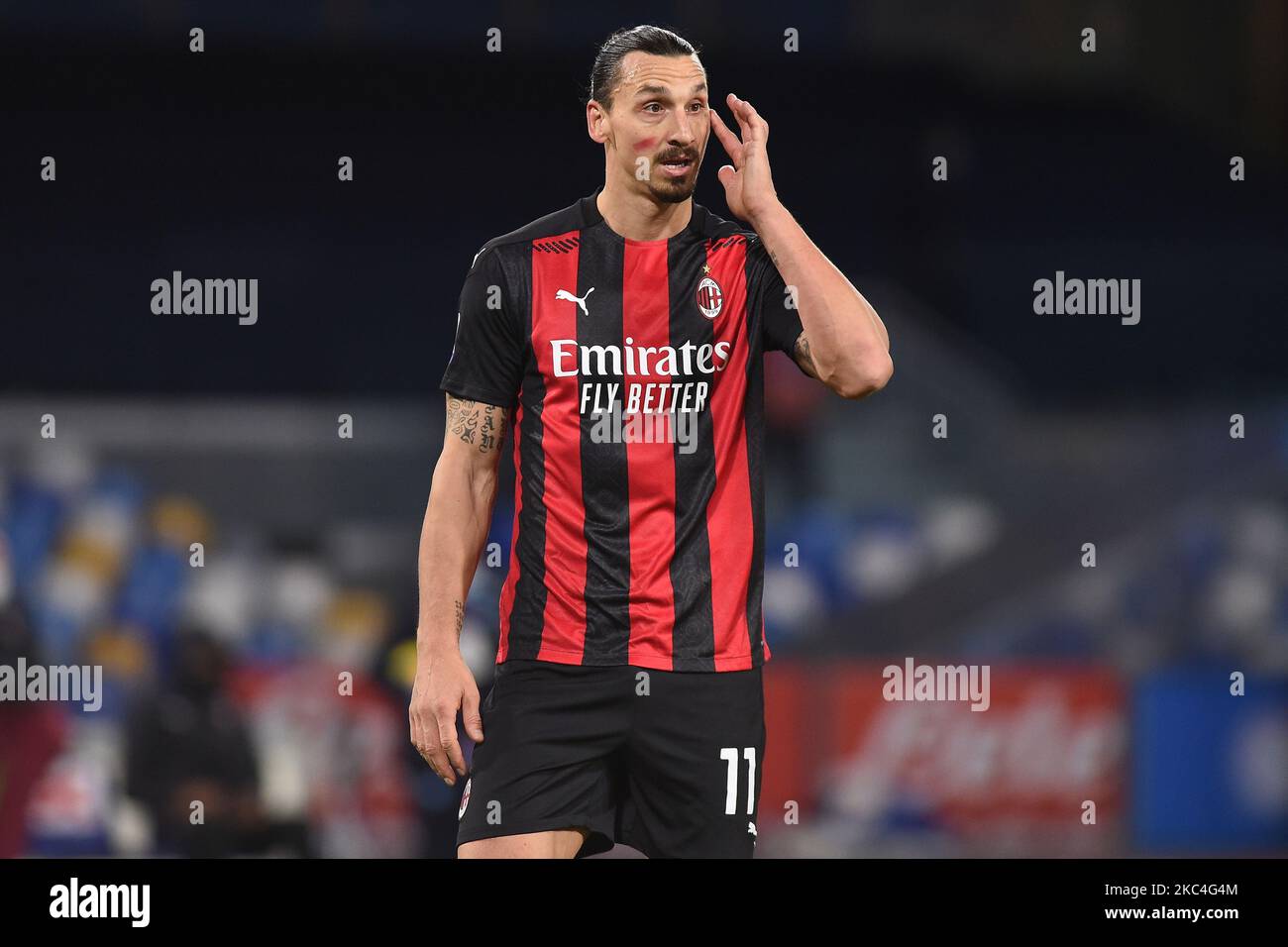 Zlatan Ibrahimovic of AC Milan during the Serie A match between SSC ...