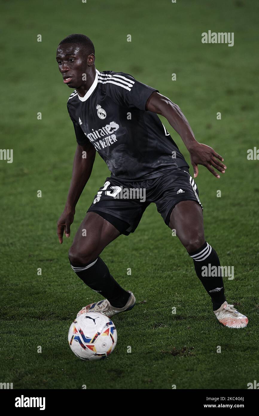 Ferland Mendy of Real Madrid in action during the La Liga Santader ...
