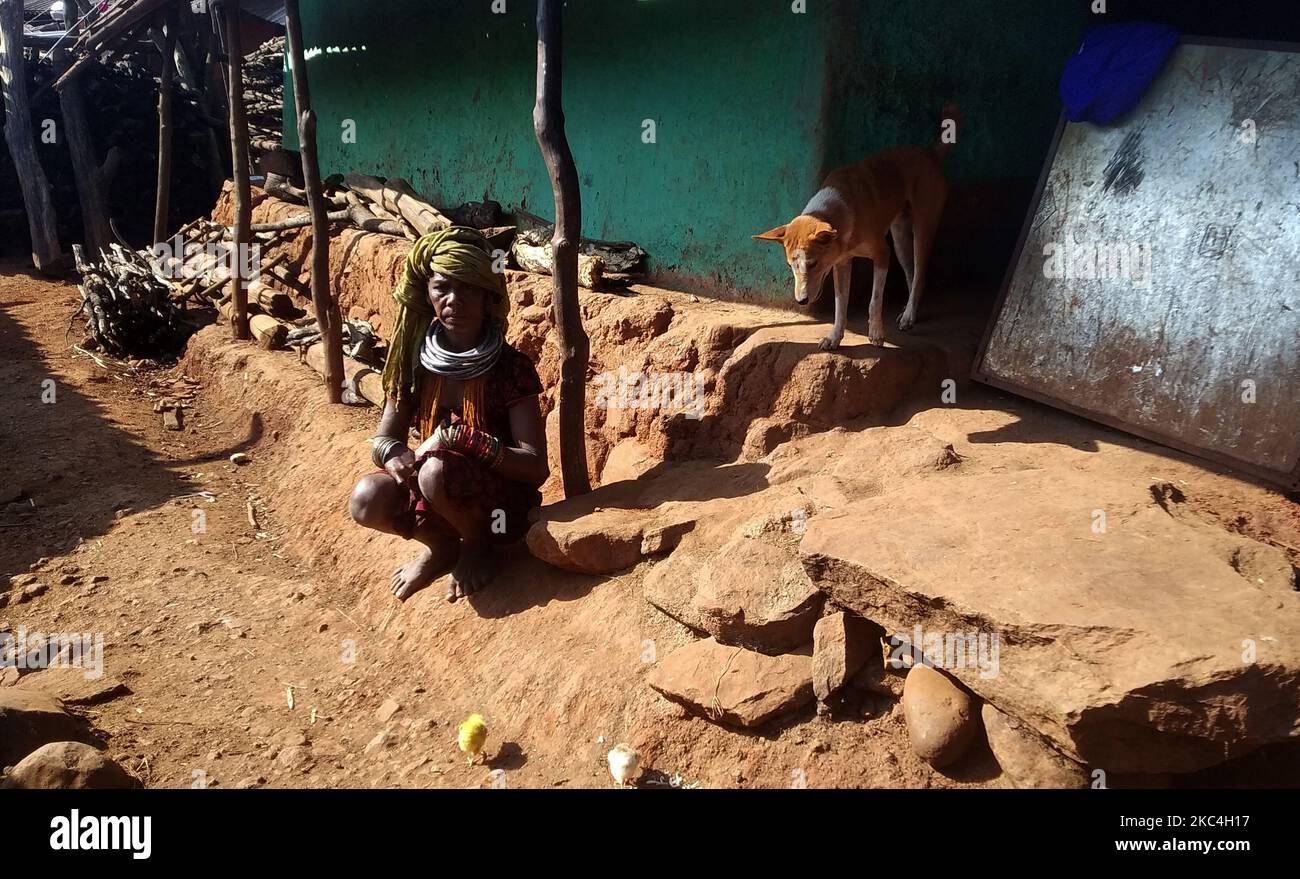 Indigenous Bonda cast tribes are seen at their living valley as they ...