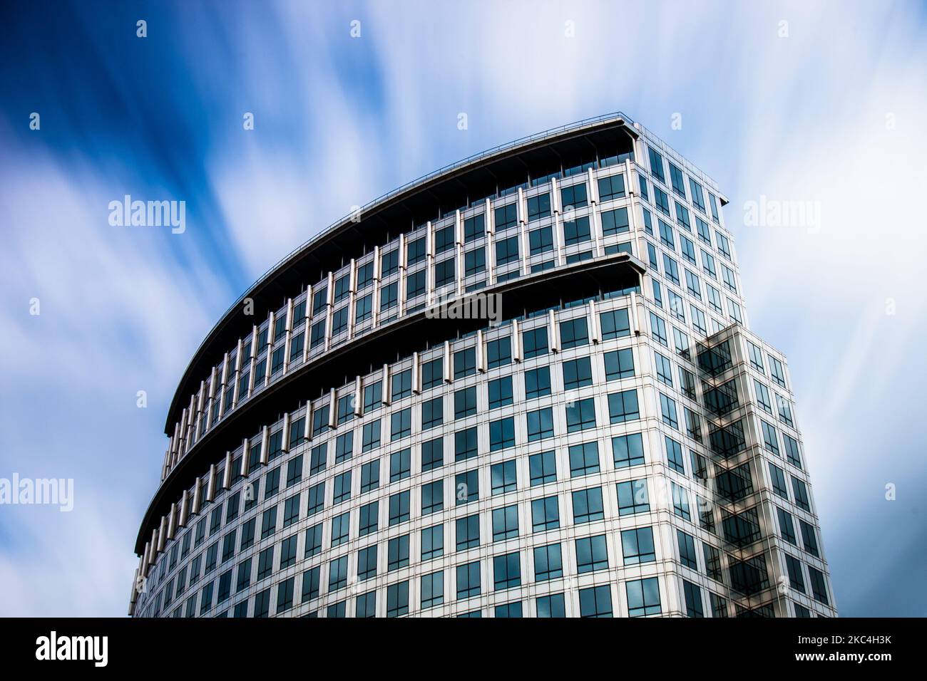 A modern office building on a cloudy day in Costa Mesa,California Stock ...
