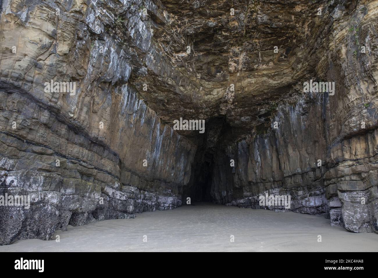Interior view of Cathedral Caves in Catlin in the Otago region of the ...