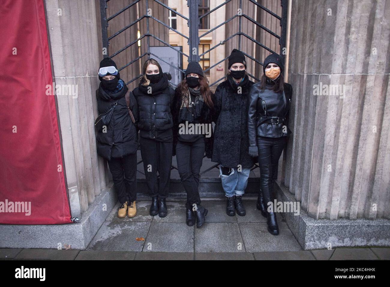Blockade of Ministry of National Education by students supporting ...