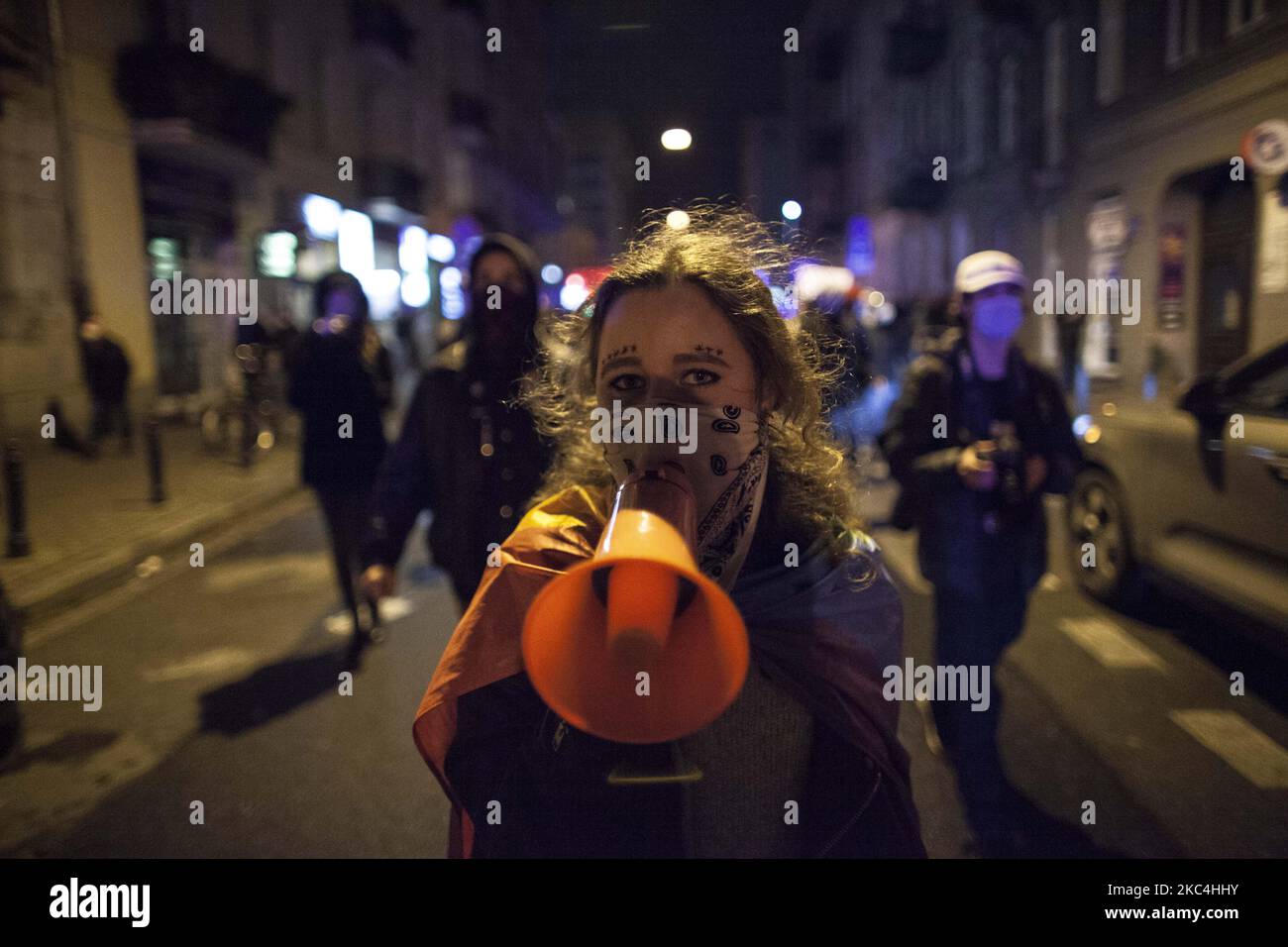 Blockade of Ministry of National Education by students supporting ...