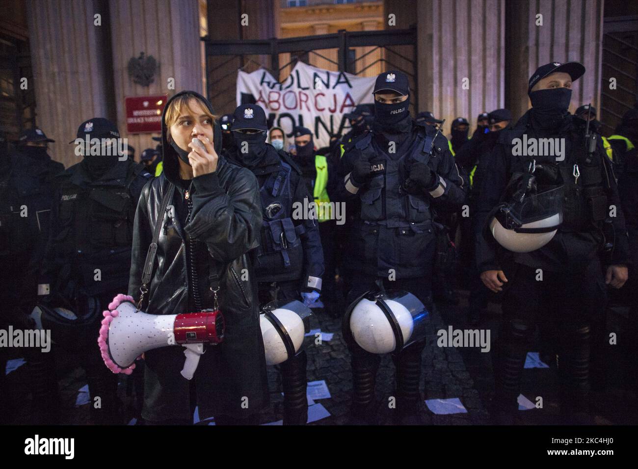 Blockade of Ministry of National Education by students supporting ...