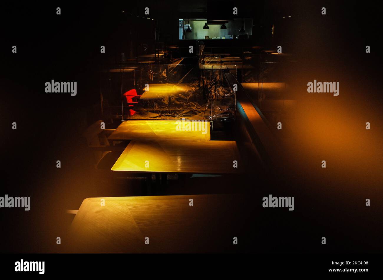 Empty tables sit inside a temporarily closed branch of dim sum ...