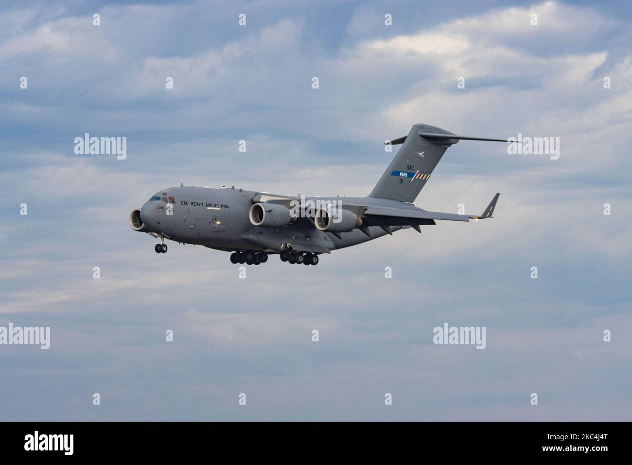 A SAC Strategic Airlift Capability Boeing C17 Globemaster III as seen ...