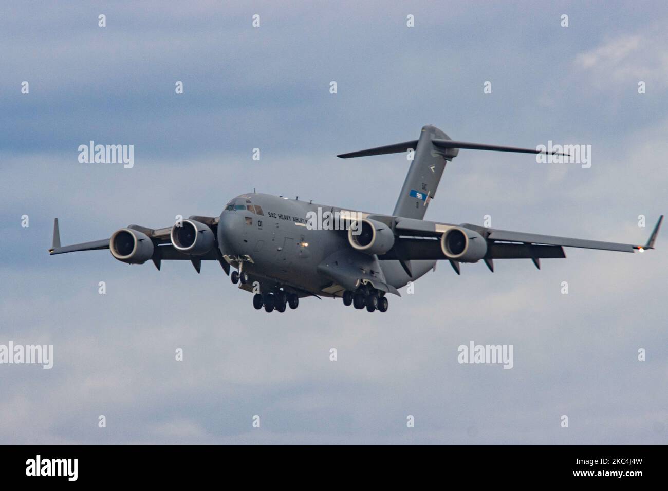 A SAC Strategic Airlift Capability Boeing C17 Globemaster III as seen ...