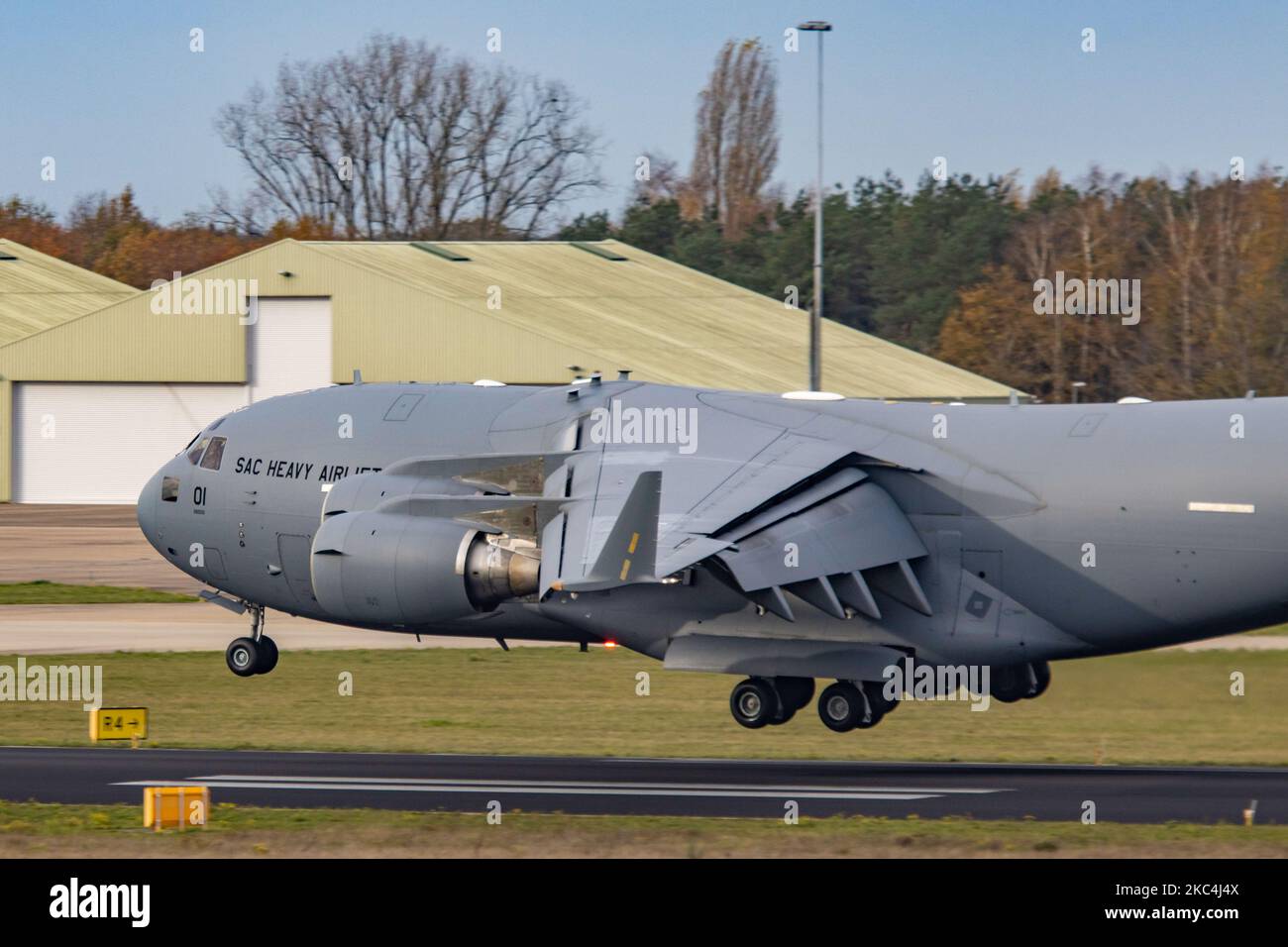 A SAC Strategic Airlift Capability Boeing C17 Globemaster III as seen ...