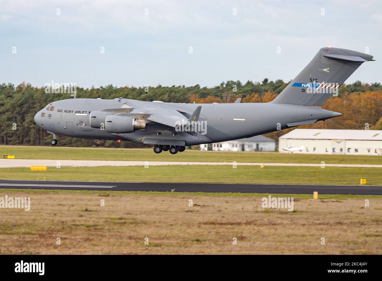 A SAC Strategic Airlift Capability Boeing C17 Globemaster III as seen ...