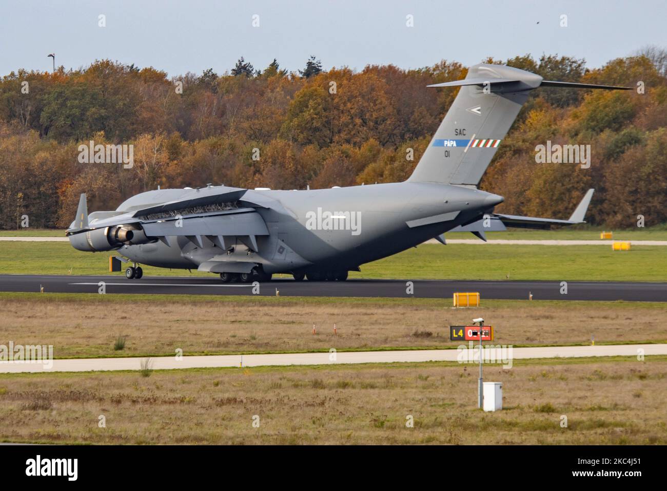 A SAC Strategic Airlift Capability Boeing C17 Globemaster III as seen ...