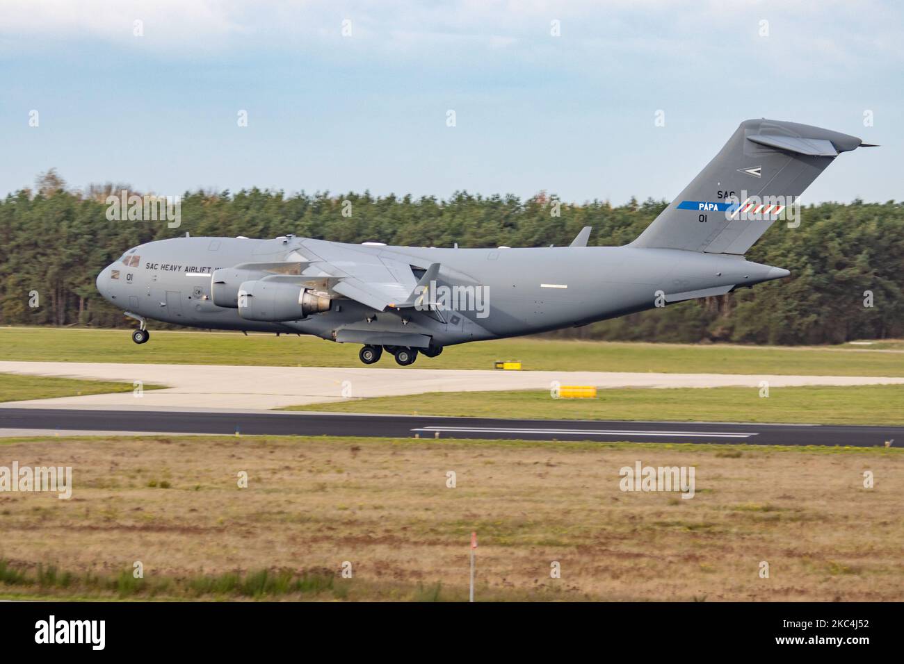 A SAC Strategic Airlift Capability Boeing C17 Globemaster III as seen ...