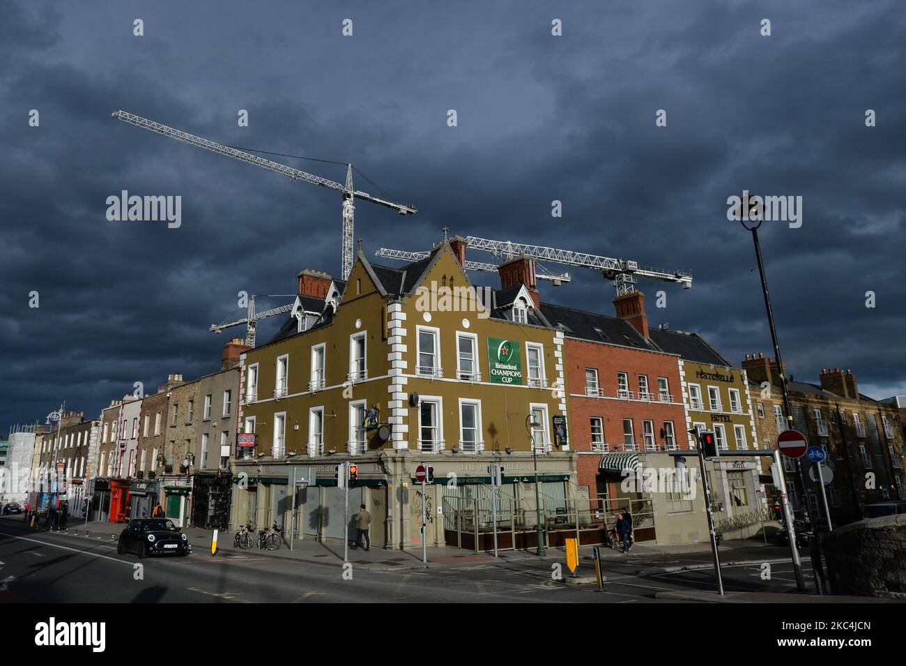A view of a closed The Portobello Pub located near the Grand Canal in ...