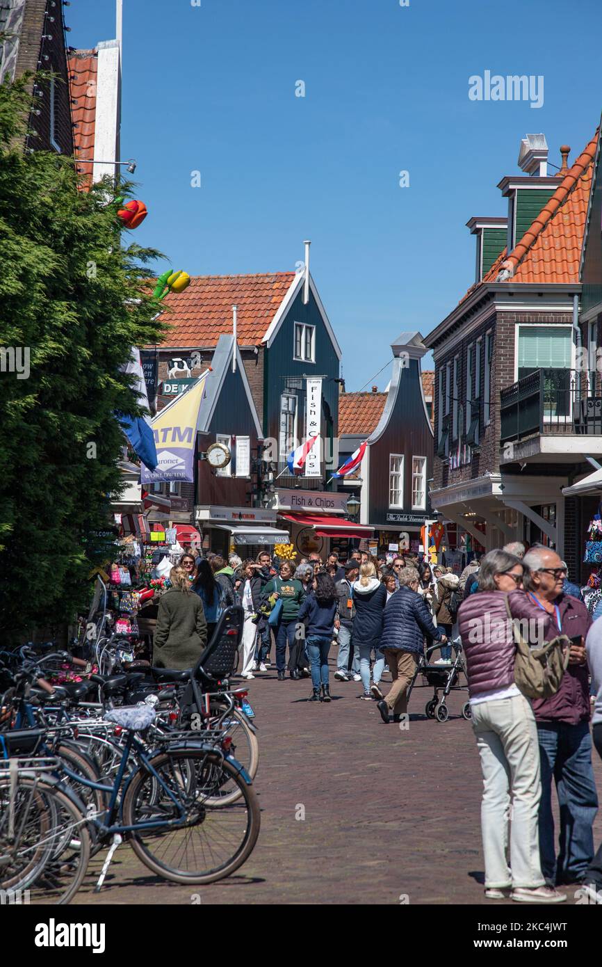 Daily life in Volendam traditional fishing village with Dutch ...