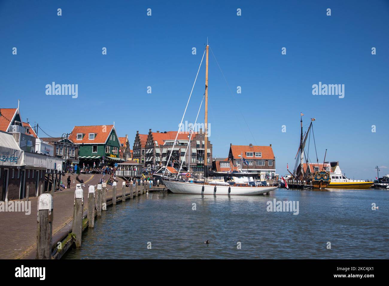 Daily life in Volendam traditional fishing village with Dutch ...