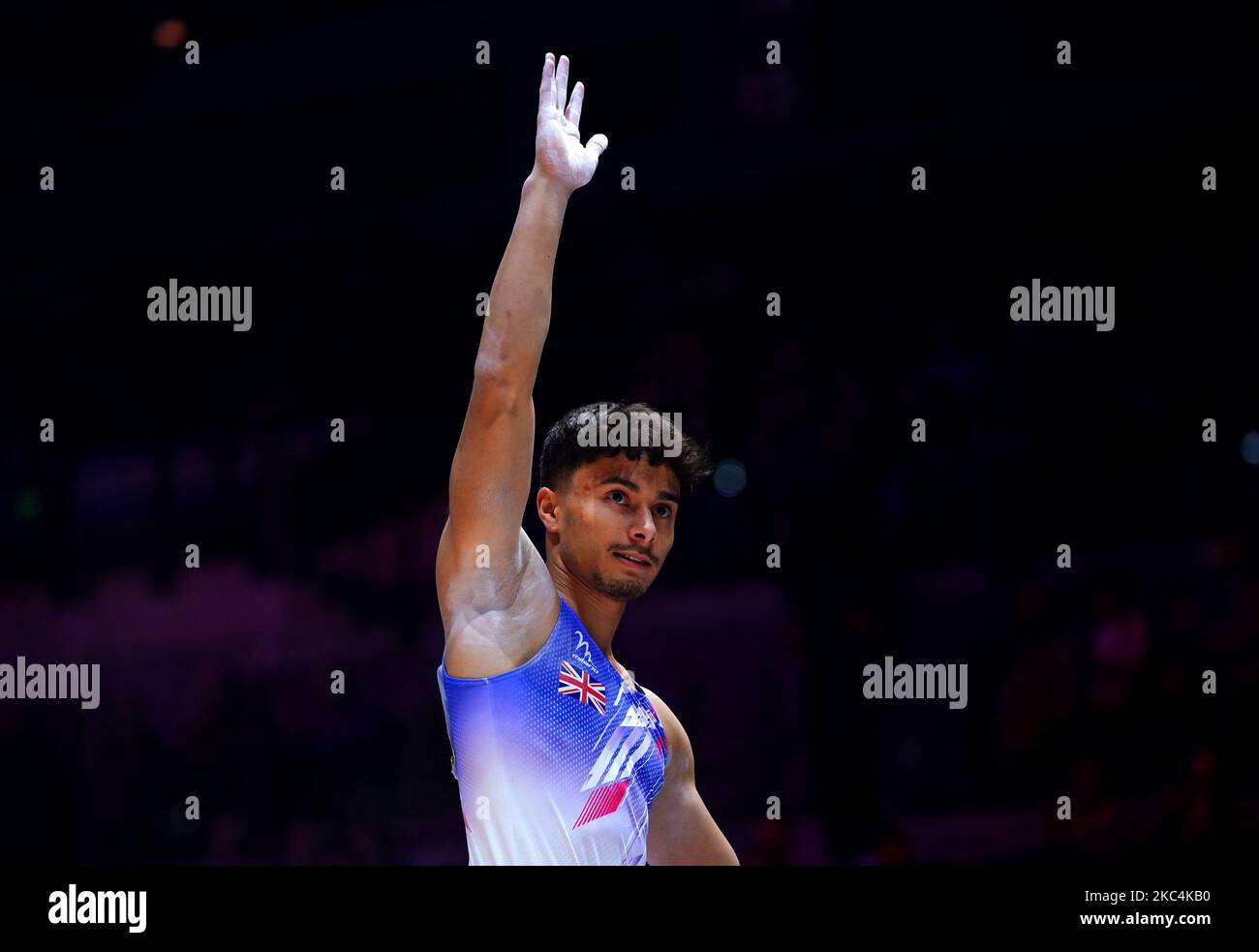 Great Britain's Jake Jarman after competing in the Men's Vault event ...
