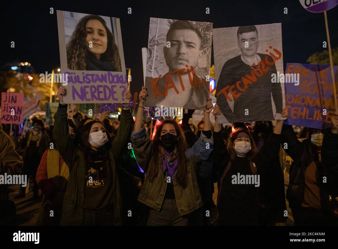 Women and the LGBTQI community organized a protest in Istanbul, Turkey ...