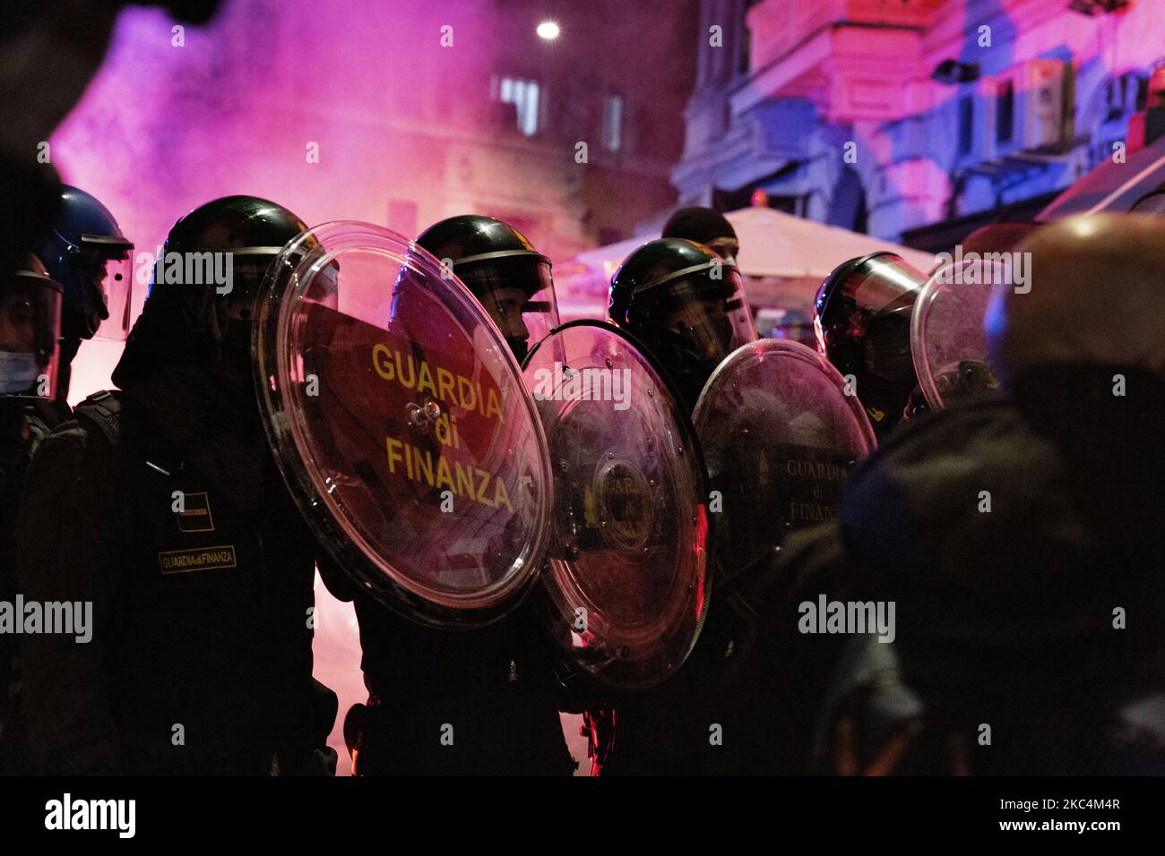 Riot policemen during the demostration in Roma organized by left ...