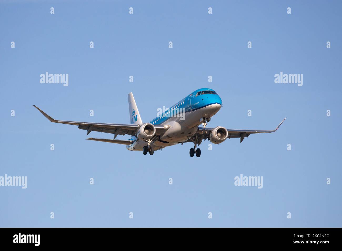 A KLM Cityhopper Embraer ERJ-175 regional aircraft as seen on final ...