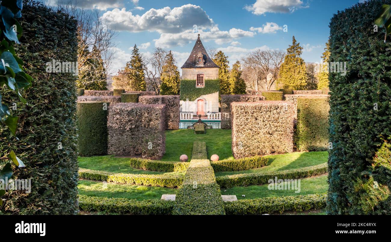 The gardens of the manor house of Eyrignac are located in Salignac ...