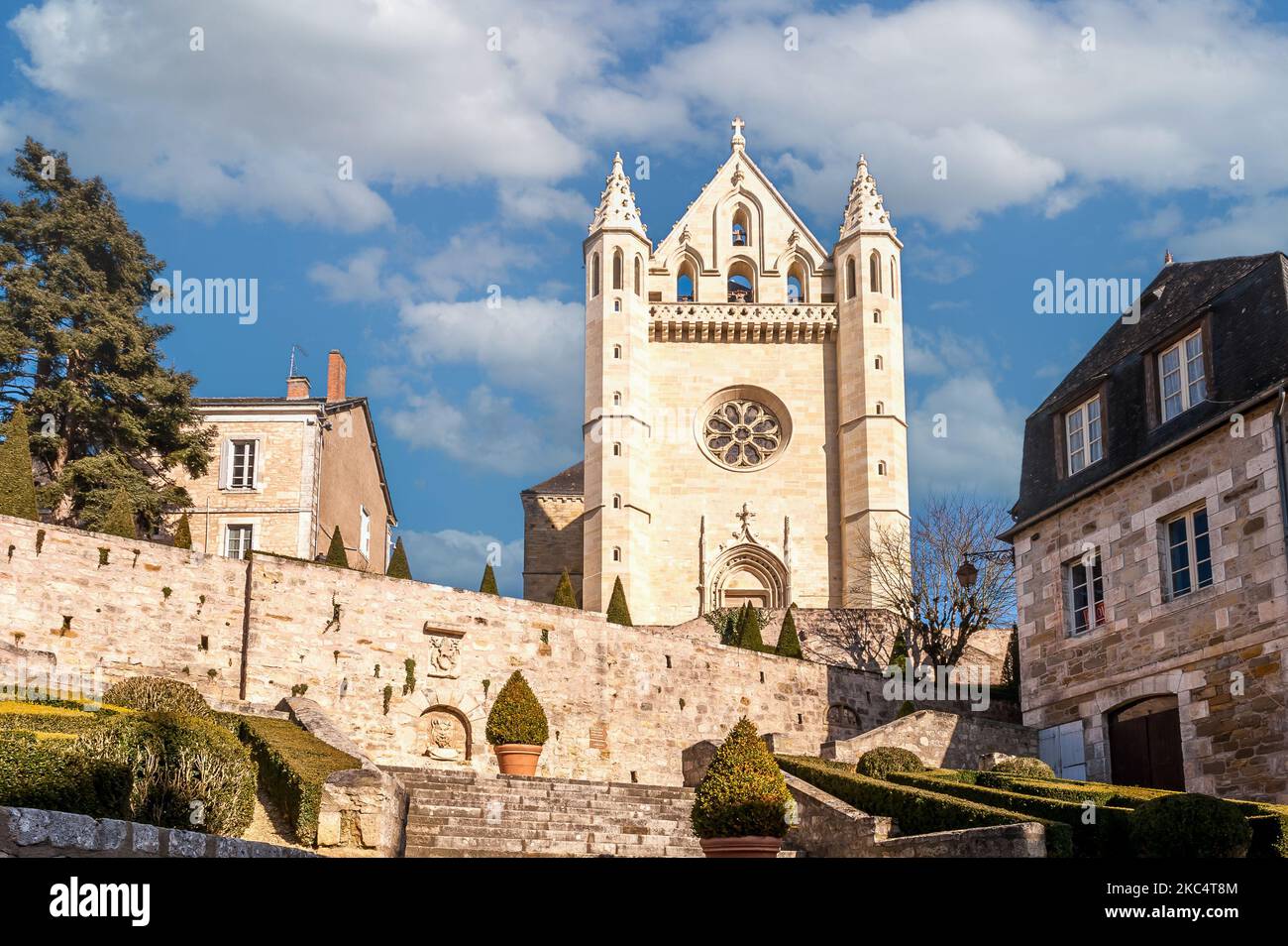 The Saint-Sour church in Terrasson Lavilledieu in the Dordogne, in New ...