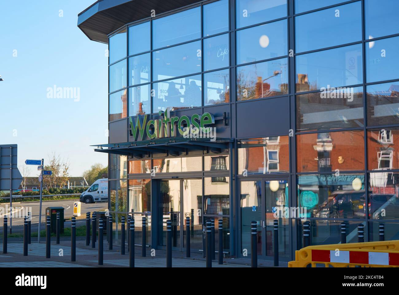Modern branch of Waitrose supermarket in Uttoxeter, Staffordshire, UK ...